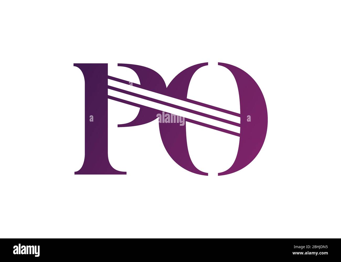 Initial Monogram Letter P O Logo Design Vector Template. PO Letter Logo ...