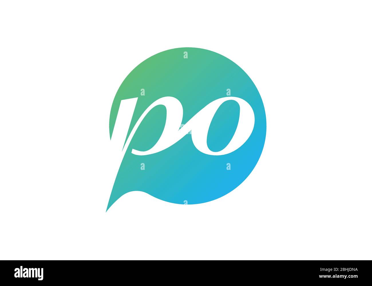 Initial Monogram Letter P O Logo Design Vector Template. PO Letter Logo ...