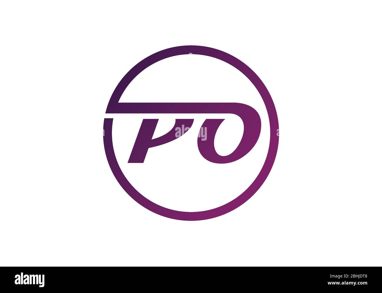 Initial Monogram Letter P O Logo Design Vector Template. PO Letter Logo ...