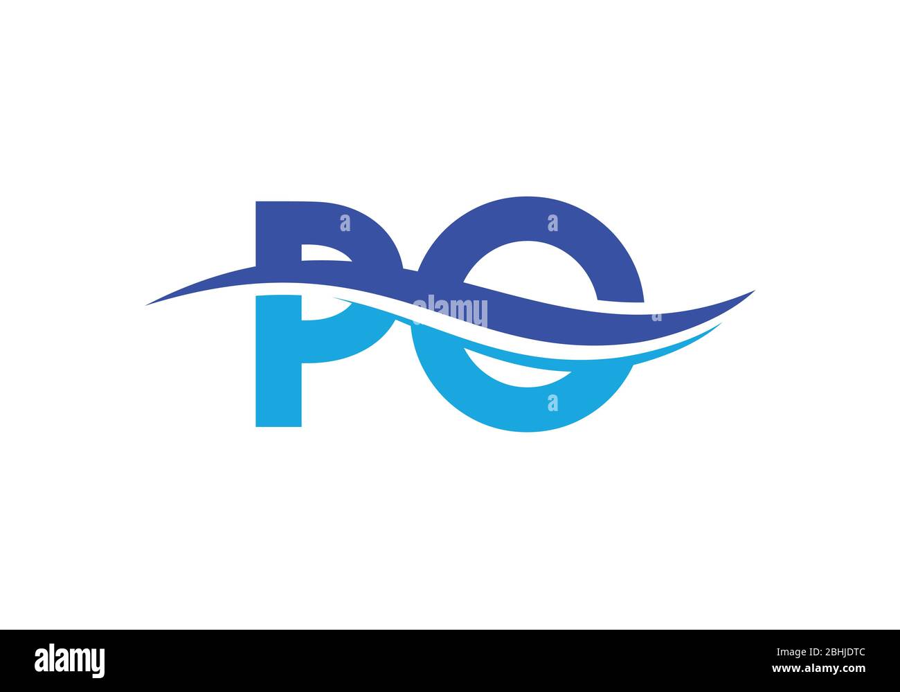 Initial Monogram Letter P O Logo Design Vector Template. PO Letter Logo ...