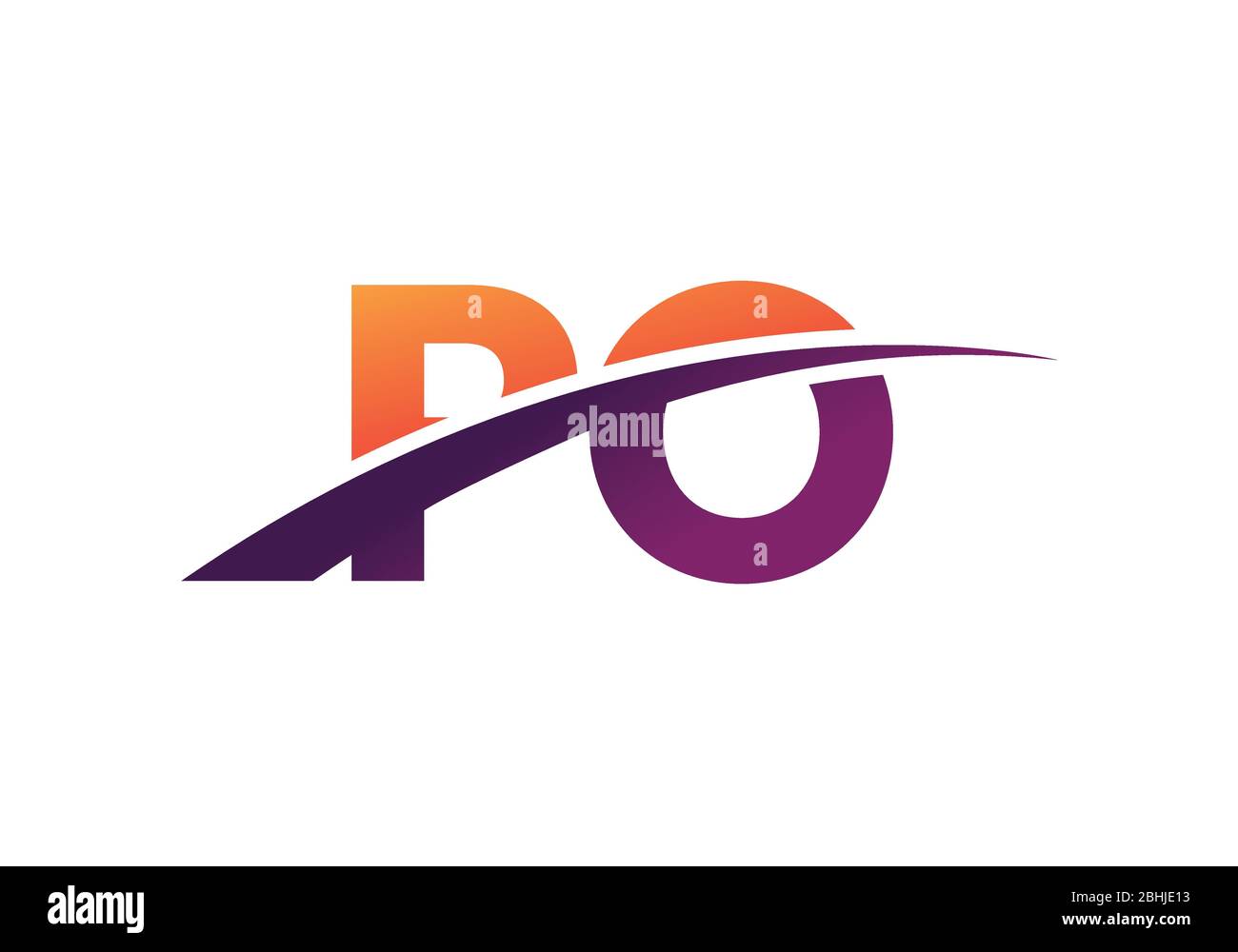Initial Monogram Letter P O Logo Design Vector Template. PO Letter Logo ...