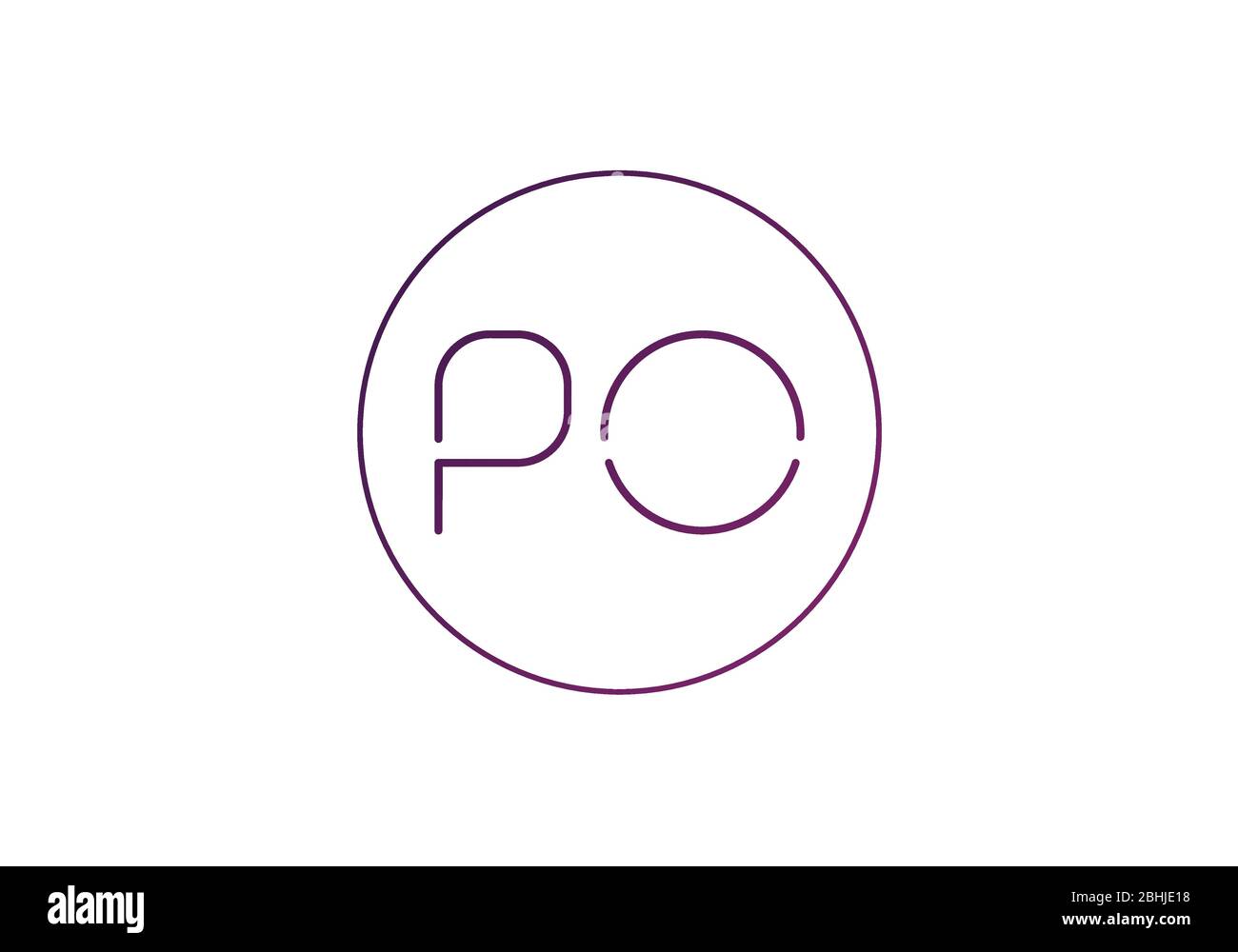 Initial Monogram Letter P O Logo Design Vector Template. PO Letter Logo ...