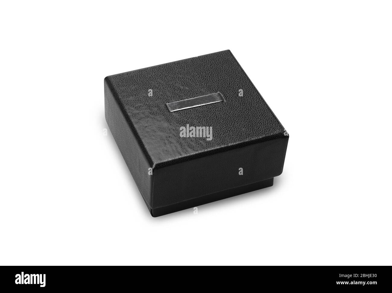 Black gift box mockup isolated on white background with clipping path ...
