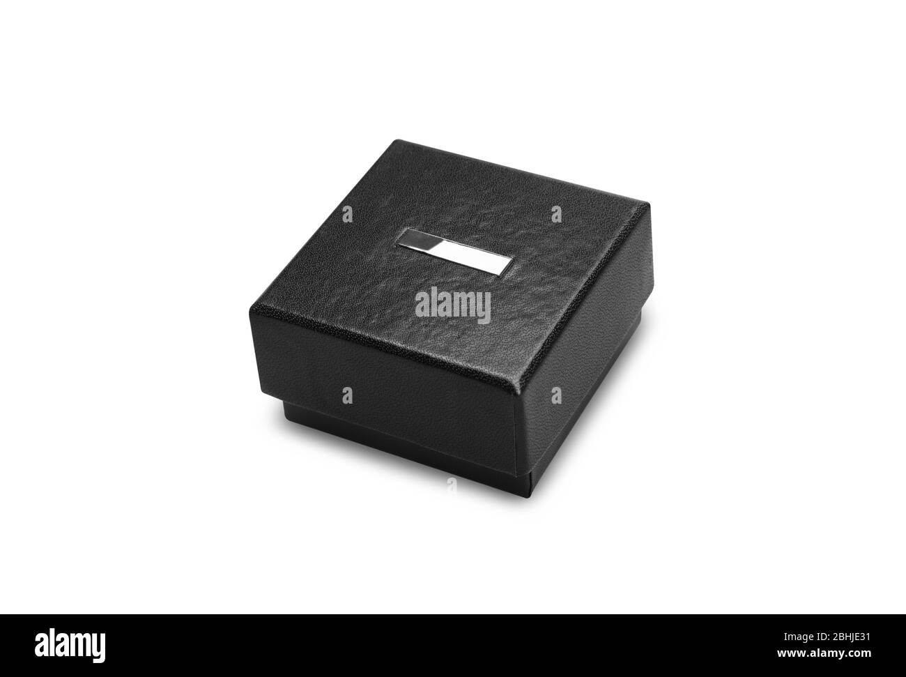 Black gift box mockup isolated on white background with clipping path ...