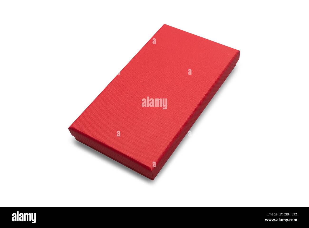 Red gift box mockup isolated on white background with clipping path ...