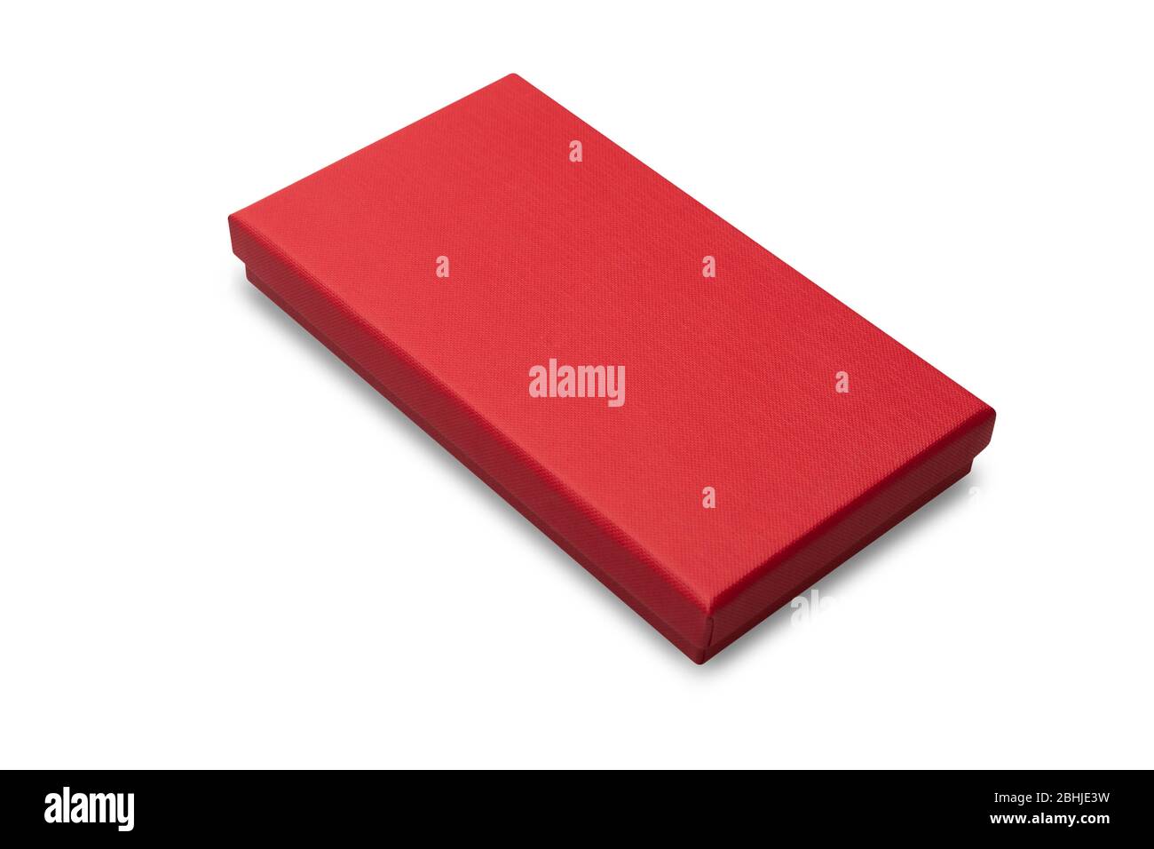 Red gift box mockup isolated on white background with clipping path ...
