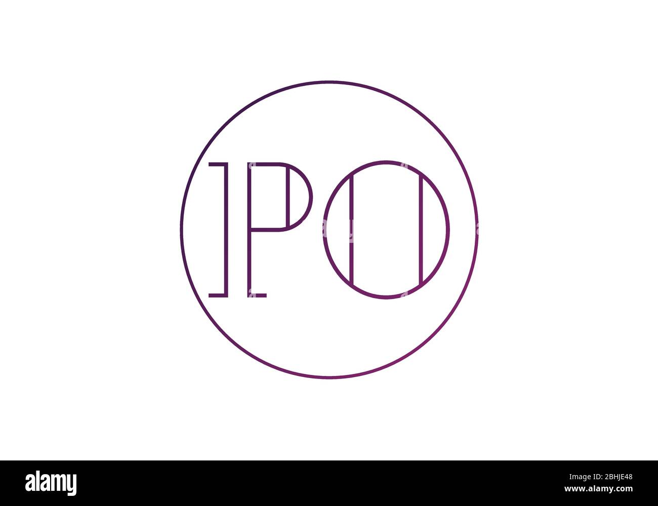 Initial Monogram Letter P O Logo Design Vector Template. PO Letter Logo ...