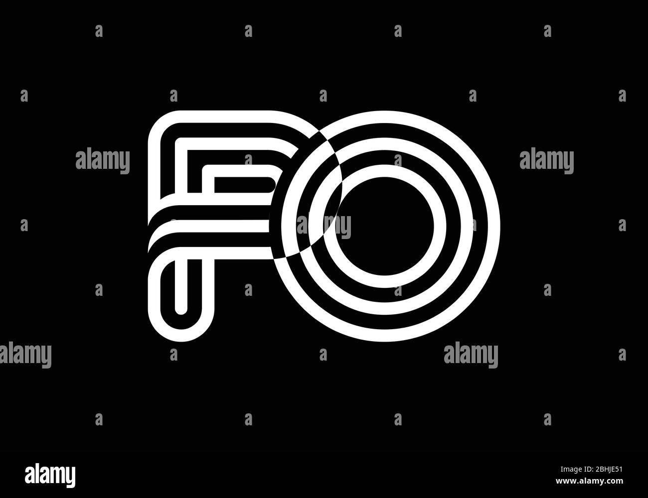 Initial Monogram Letter P O Logo Design Vector Template. PO Letter Logo ...