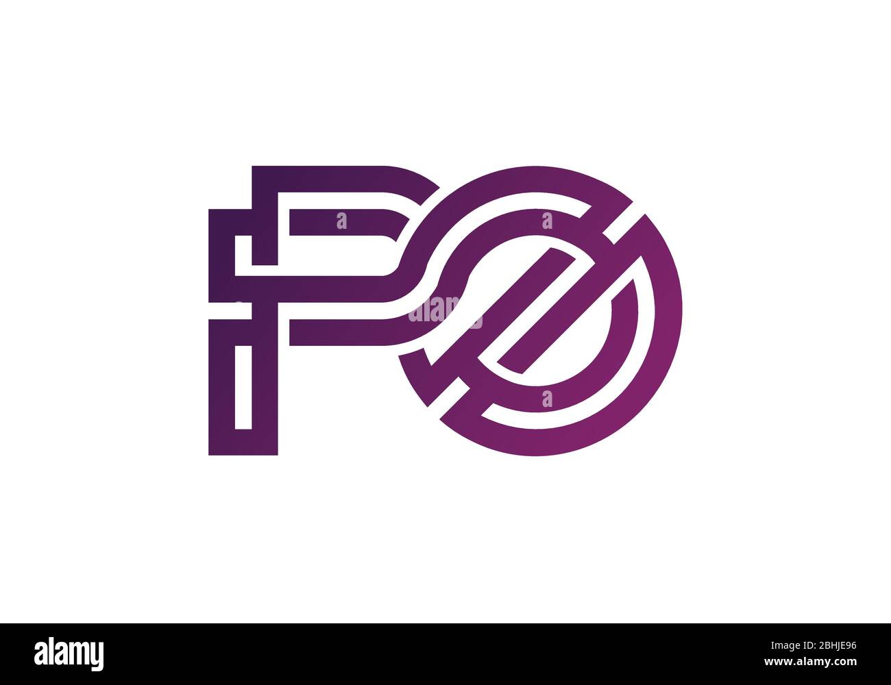Initial Monogram Letter P O Logo Design Vector Template. PO Letter Logo ...