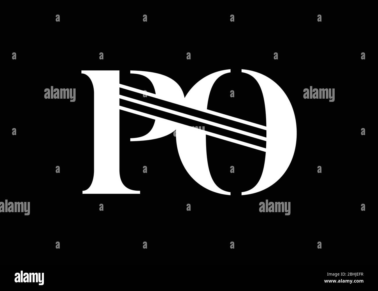 Initial Monogram Letter P O Logo Design Vector Template. PO Letter Logo ...