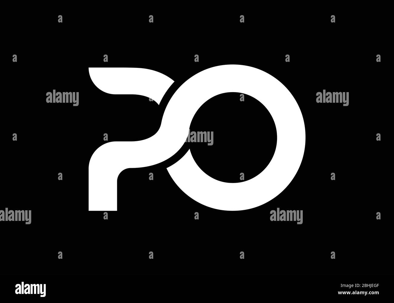 Initial Monogram Letter P O Logo Design Vector Template. PO Letter Logo ...