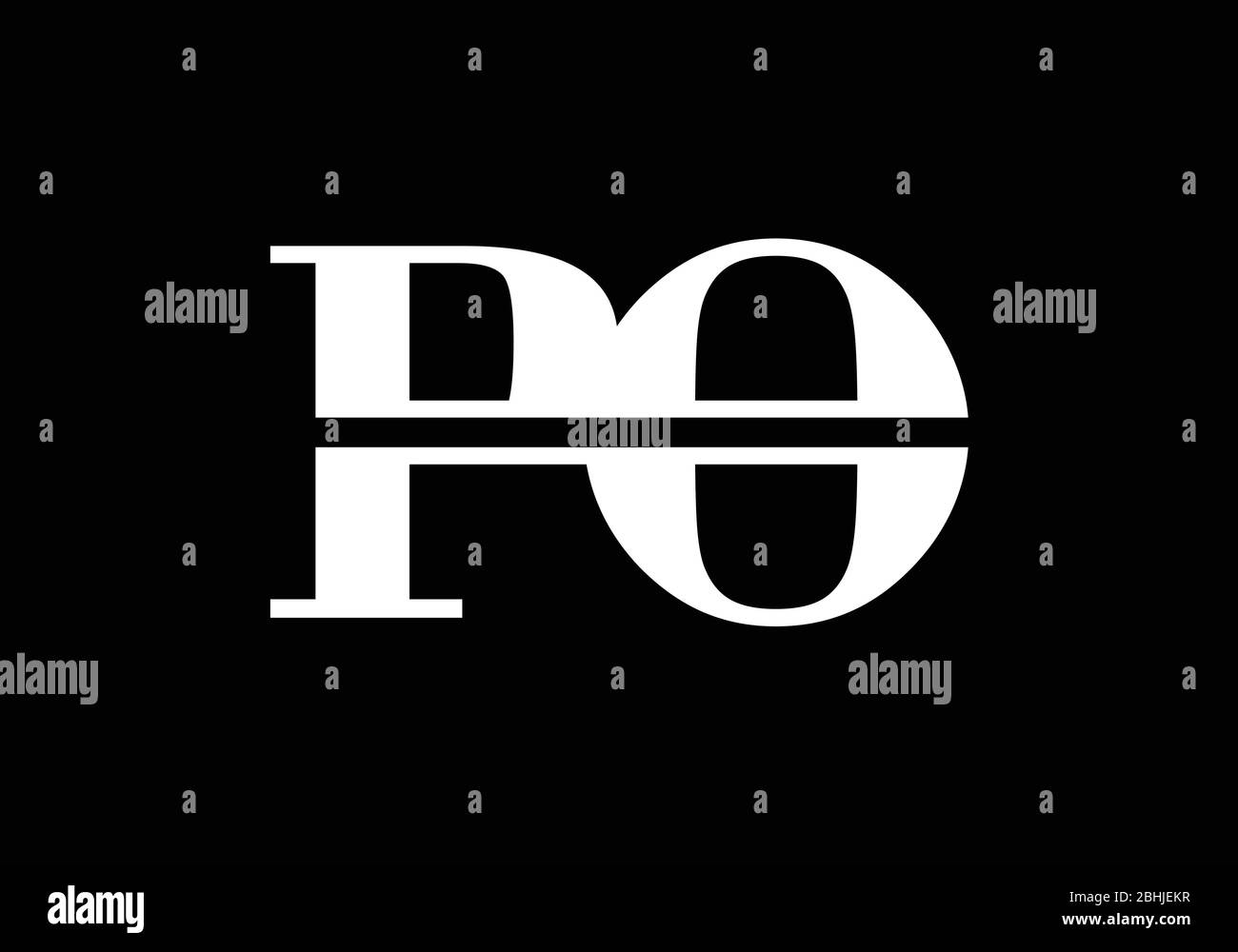 Initial Monogram Letter P O Logo Design Vector Template. PO Letter Logo ...