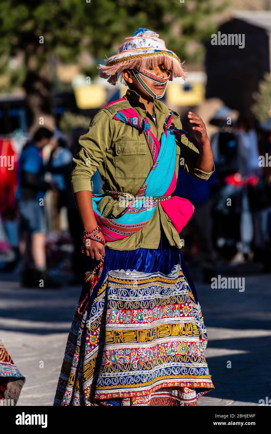 Colca valley,waititi dancer,Arequipa,Peru,South America Stock Photo - Alamy