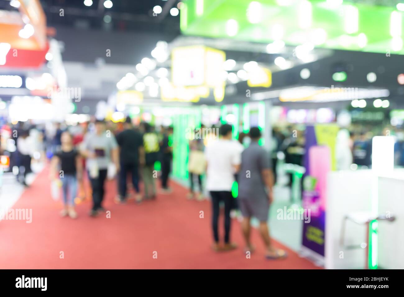 Abstract blur people in exhibition hall event trade show expo ...