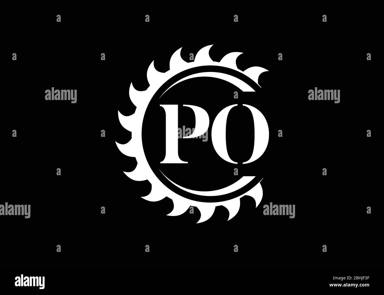 Initial Monogram Letter P O Logo Design Vector Template. PO Letter Logo ...