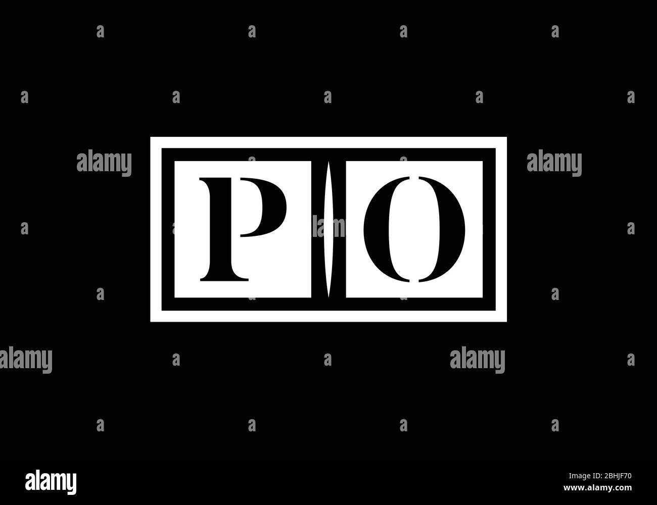 Initial Monogram Letter P O Logo Design Vector Template. PO Letter Logo ...