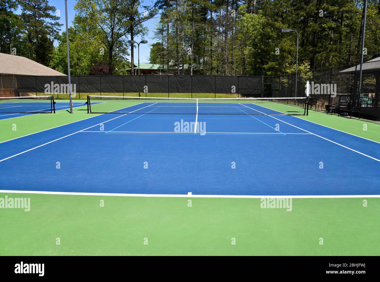 Empty Tennis Courts closed due to Social Distancing During Covid-19 ...