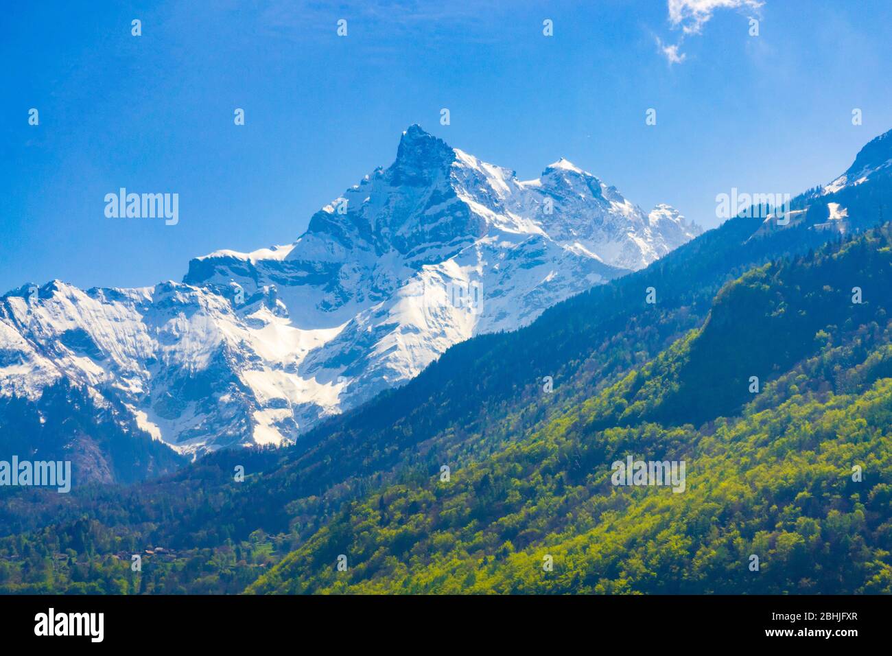 The Dent Favre is a mountain in the Bernese Alps, Its summit straddles ...