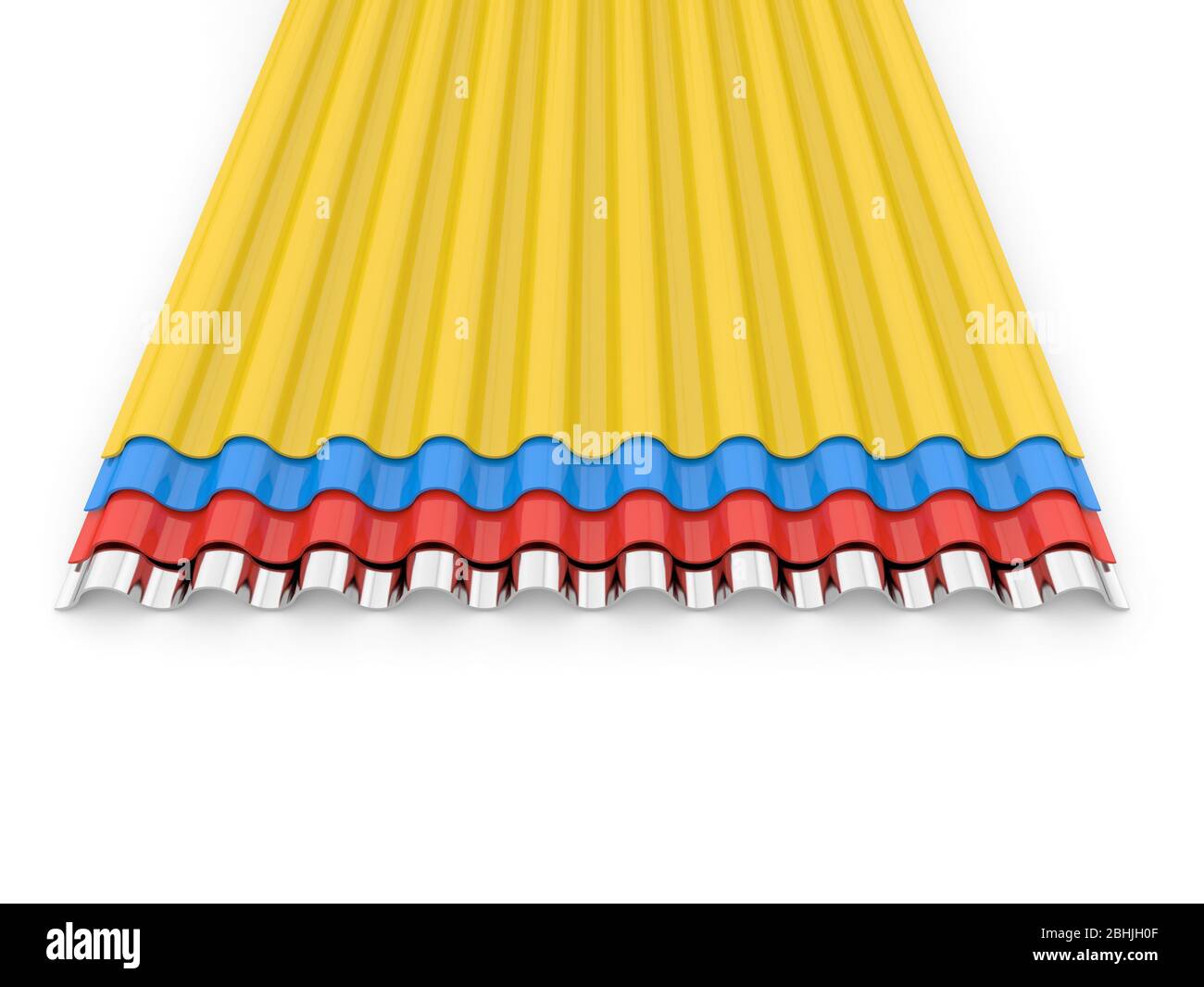 Slate for the roof on a white background. 3d render illustration Stock ...