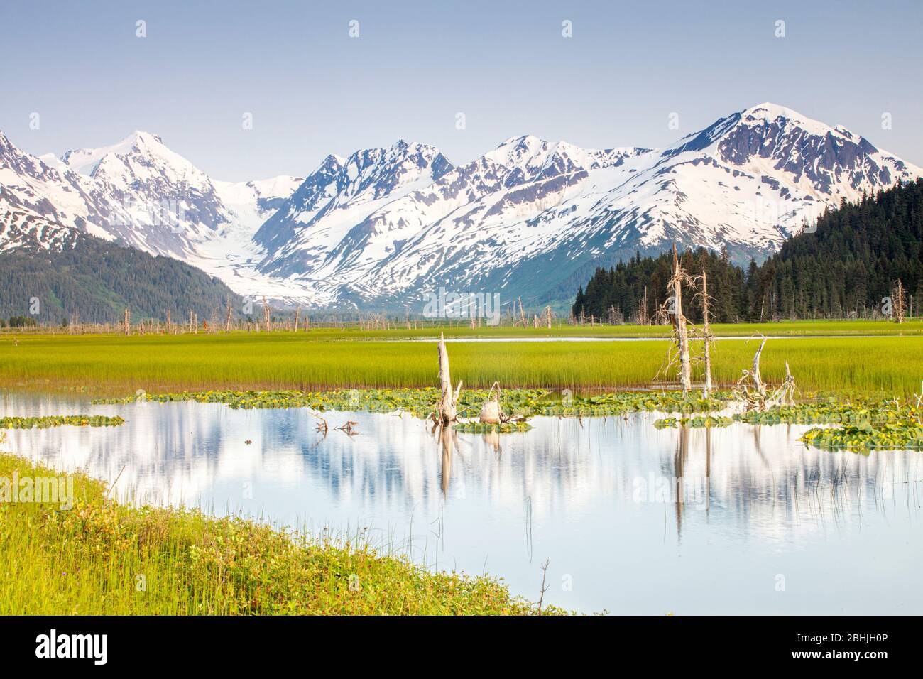 Mountains, Turnagain arm, Kenai Peninsula, Alaska, U.S.A Stock Photo ...