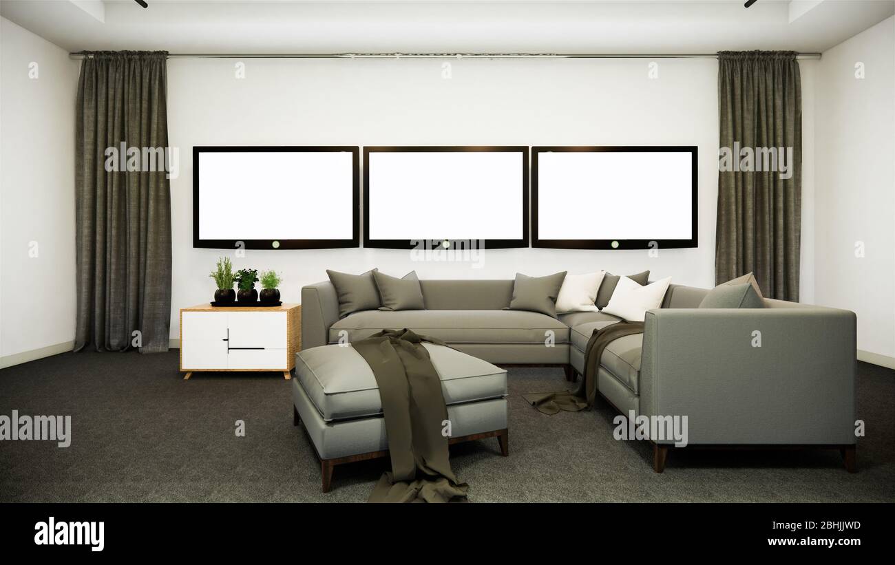 White Backdrop For Tv Room Decor