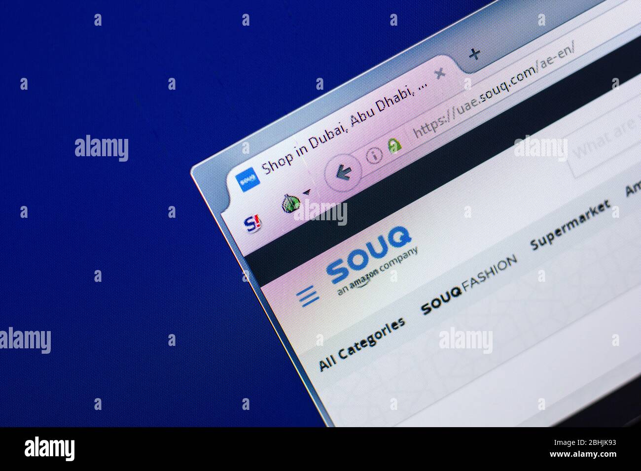 Ryazan, Russia - April 29, 2018: Homepage of Souq website on the ...