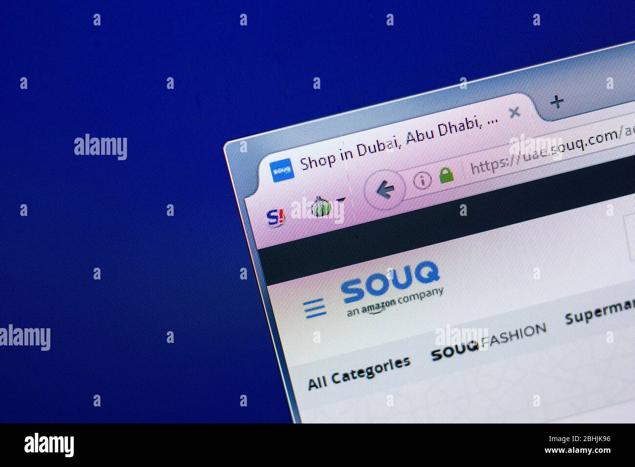 Ryazan, Russia - April 29, 2018: Homepage of Souq website on the ...