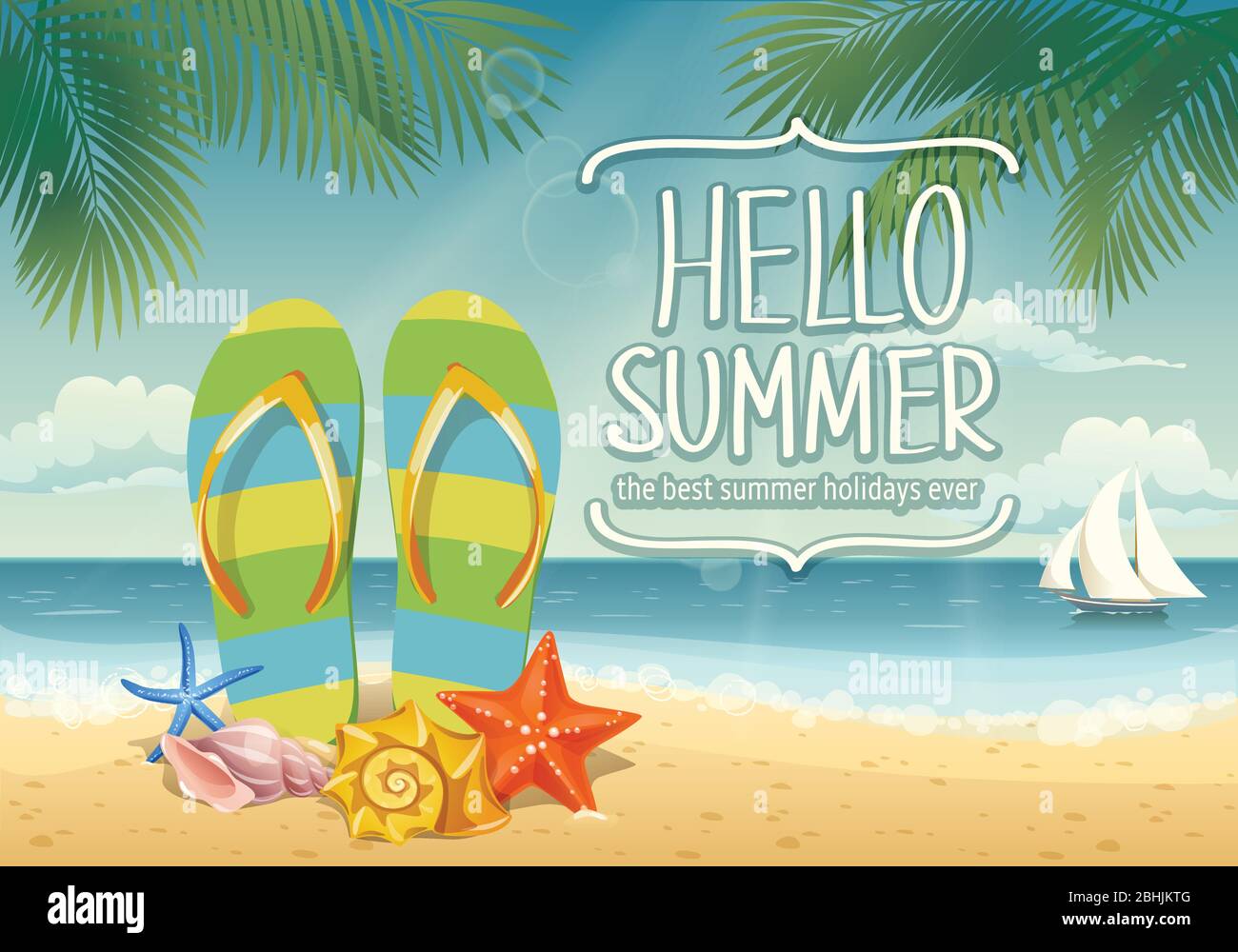 Summer symbols Stock Vector Images - Alamy