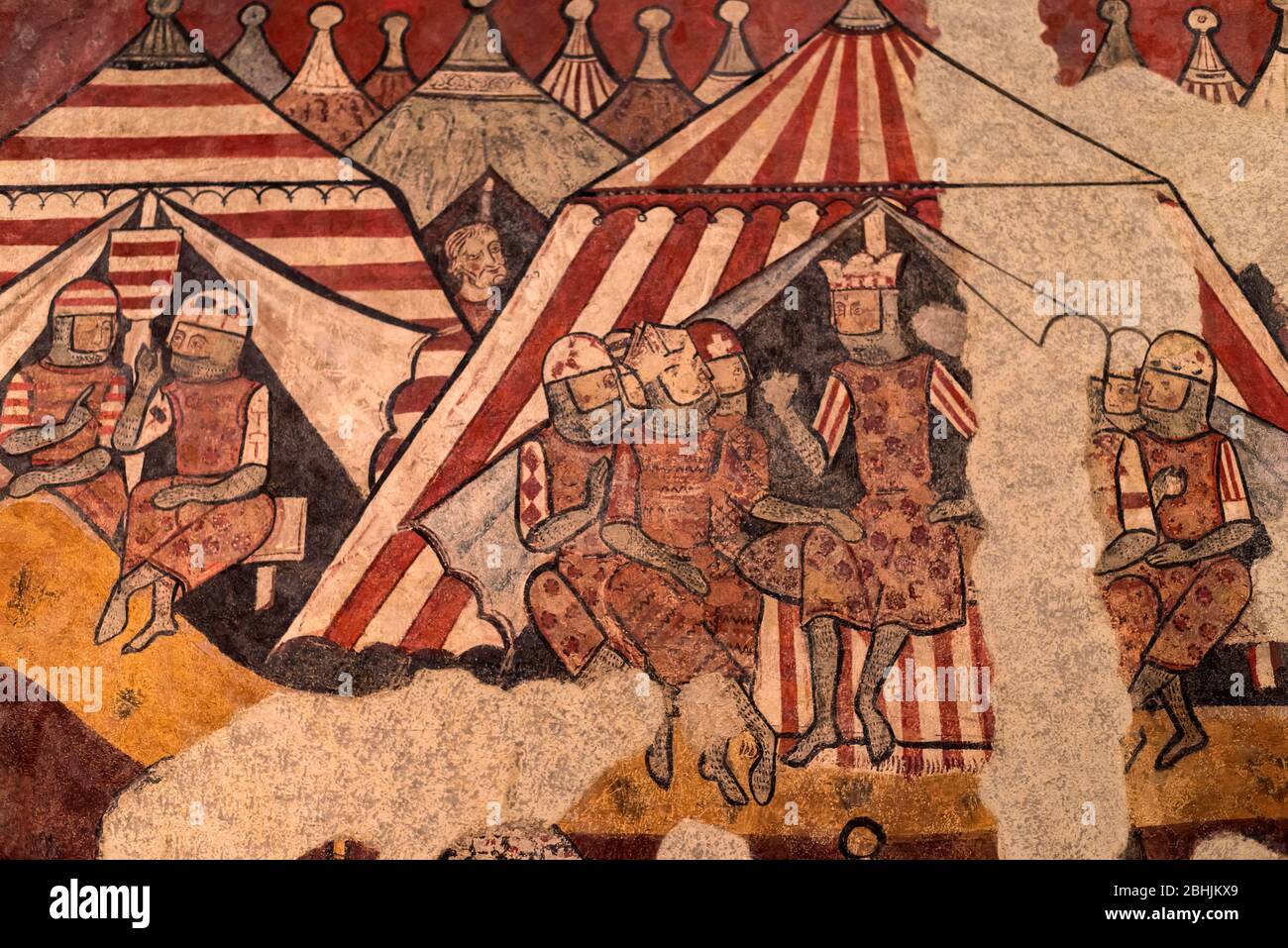 Gothic medieval art in the National Art Museum of Catalonia,mural ...