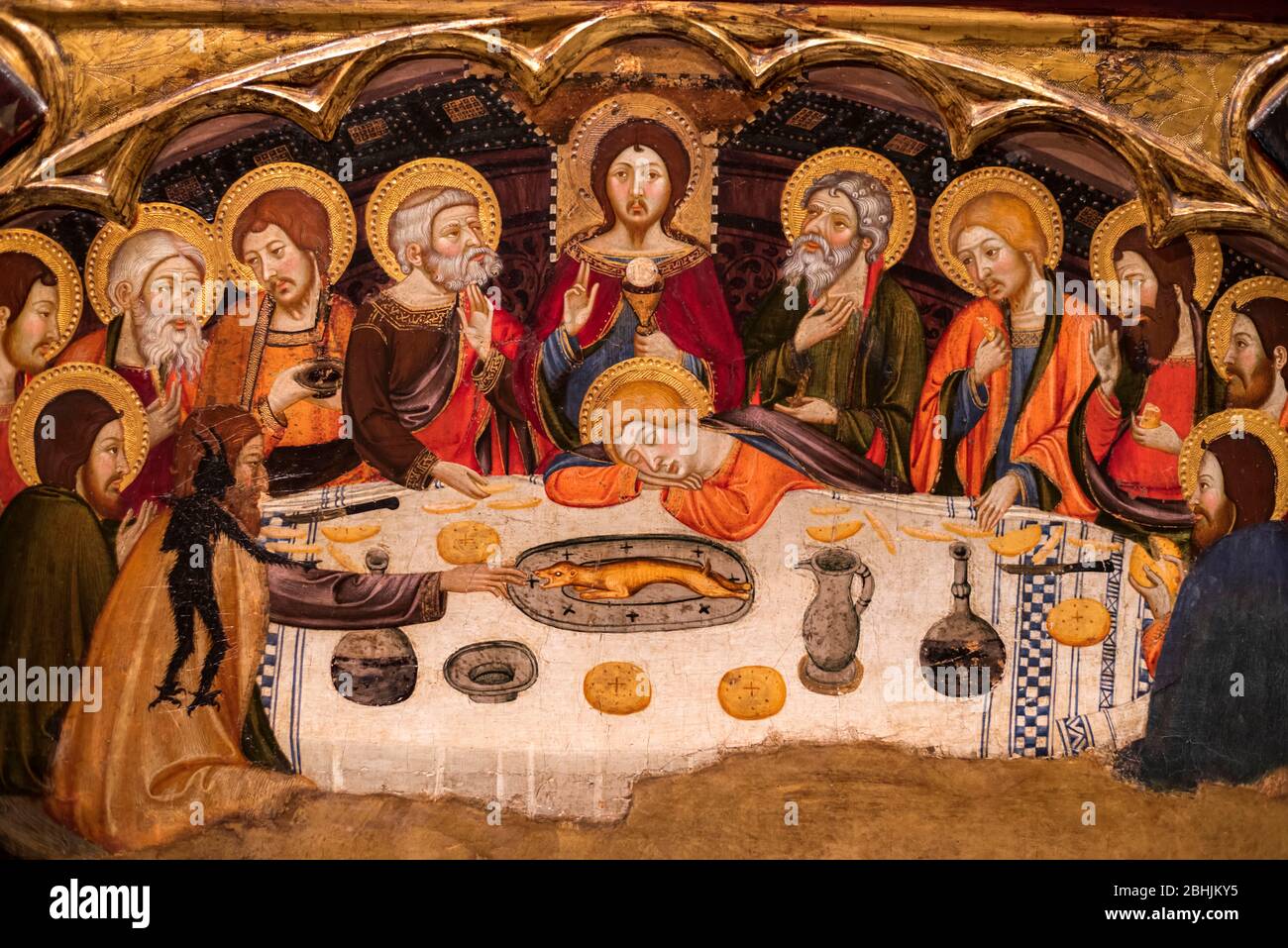 Gothic medieval art in the National Art Museum of Catalonia,Barcelona ...