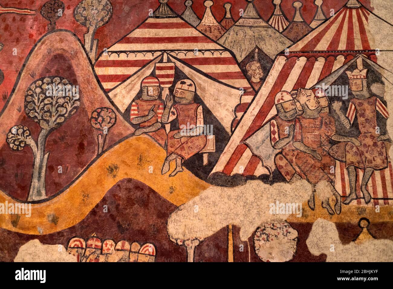 Gothic medieval art in the National Art Museum of Catalonia,mural ...