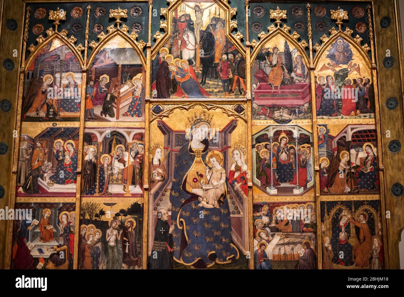 Gothic medieval art in the National Art Museum of Catalonia,Barcelona ...