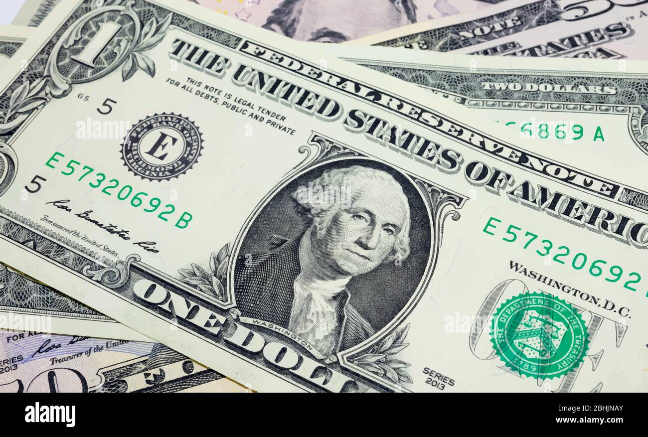 One us dollar note Stock Vector Images - Alamy