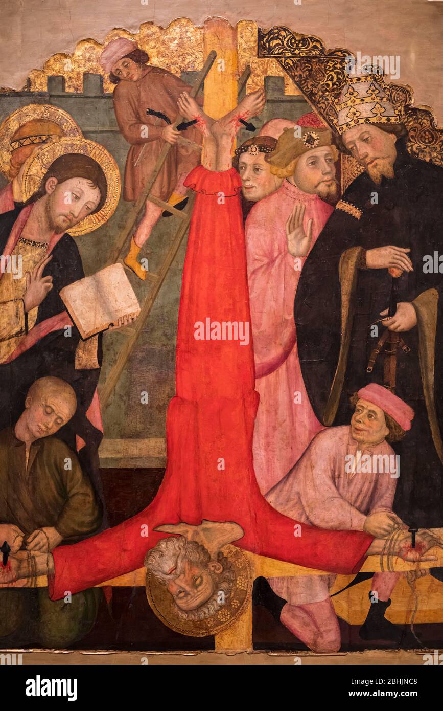 Gothic medieval art in the National Art Museum of Catalonia,Barcelona ...