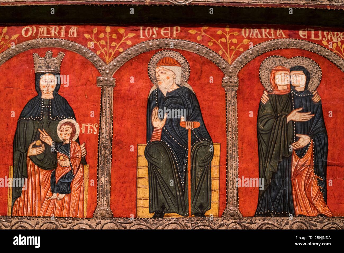Romanesque art in the National Art Museum of Catalonia,Barcrelona,altar ...