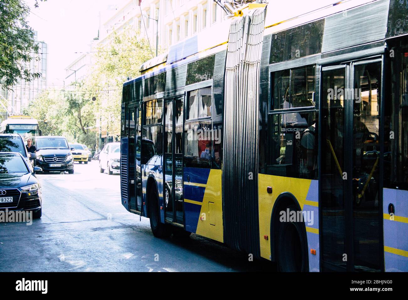 Athens trolley bus hi-res stock photography and images - Alamy