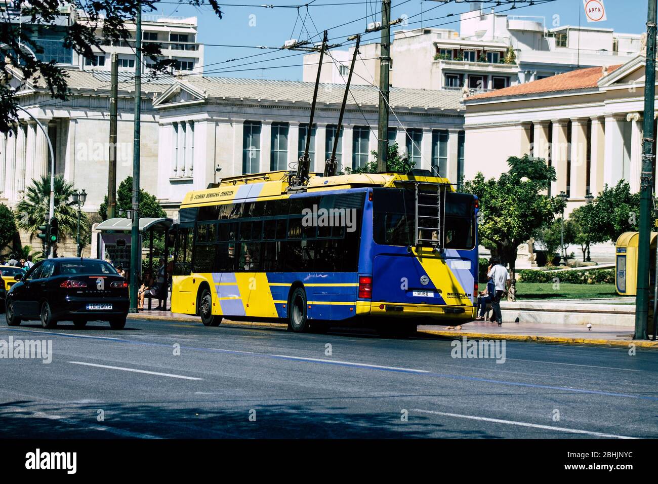 Athens trolley bus hi-res stock photography and images - Alamy