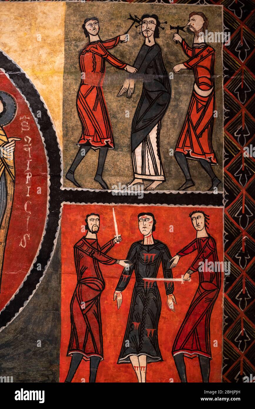 Romanesque art in the National Art Museum of Catalonia,Barcrelona,Altar ...