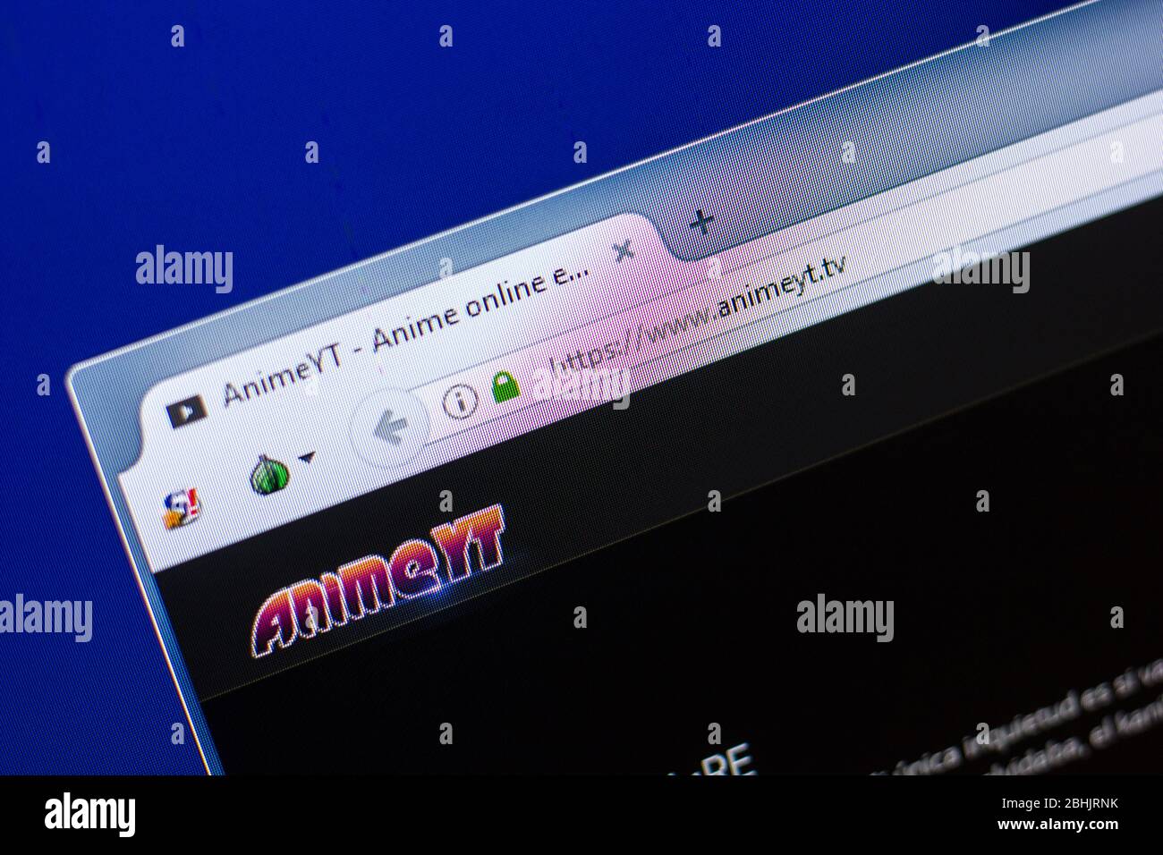 Ryazan, Russia - April 29, 2018: Homepage of AnimeYT website on the ...