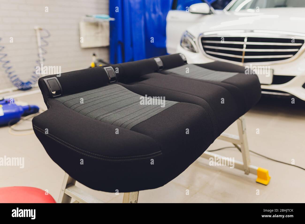 Back passenger seats in a modern car Stock Photo - Alamy