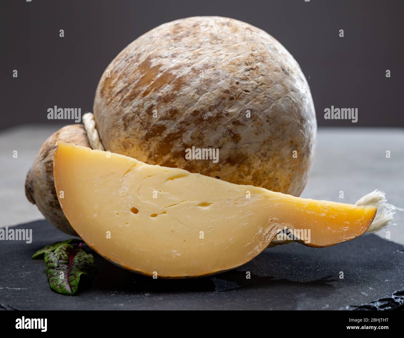 Italian semi hard matured caciocavallo cheese, handmade and aged in ...