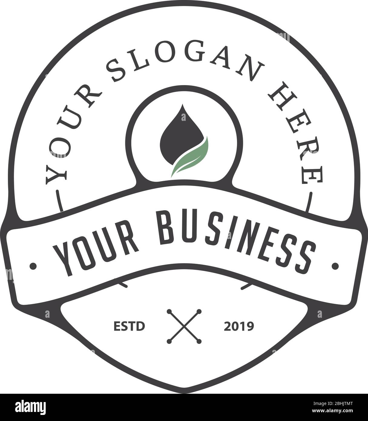 Simple emblem pint point for element linear design on the white ...