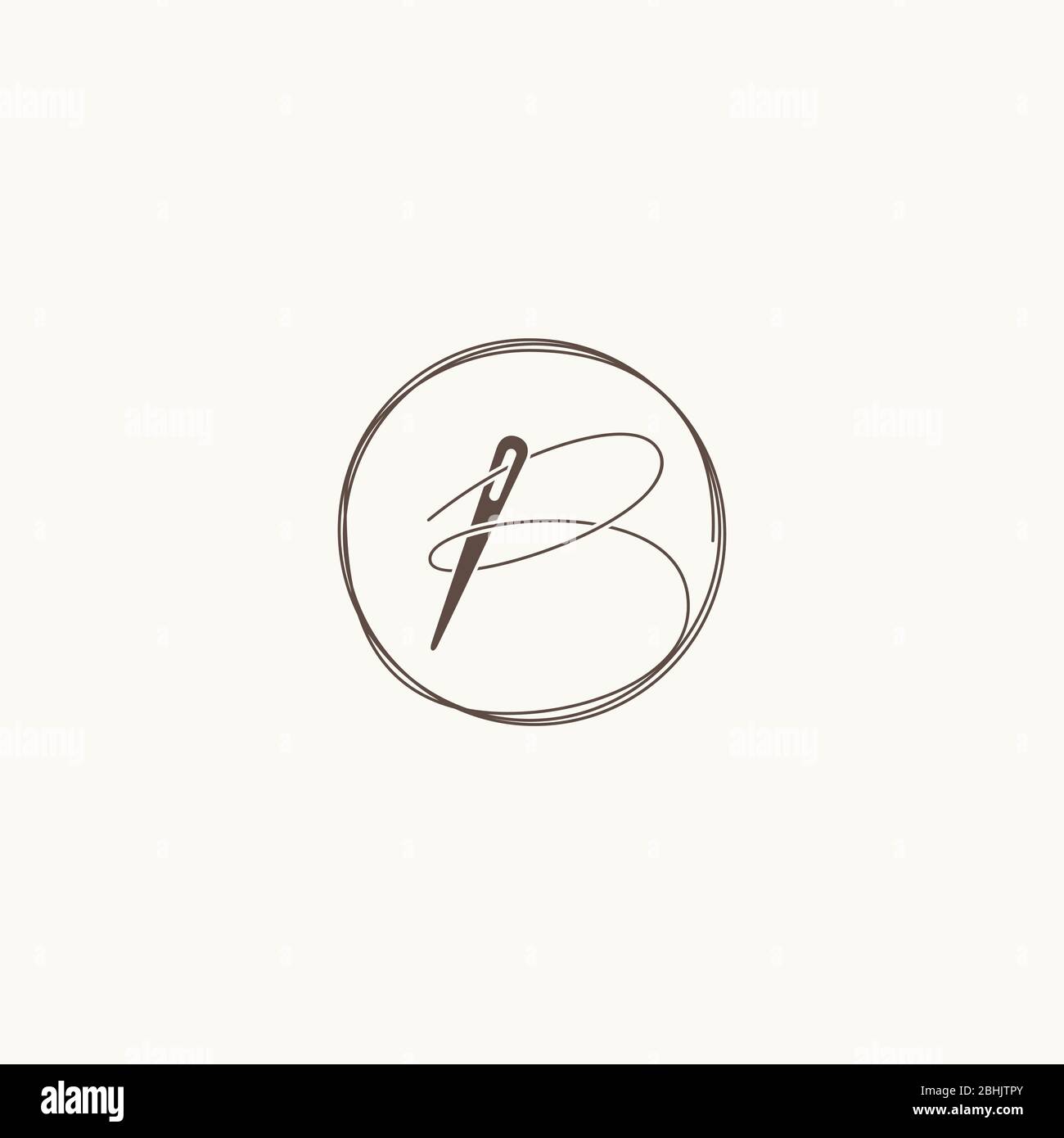 B letter knitting vector icon symbol in modern design style. Knitting ...