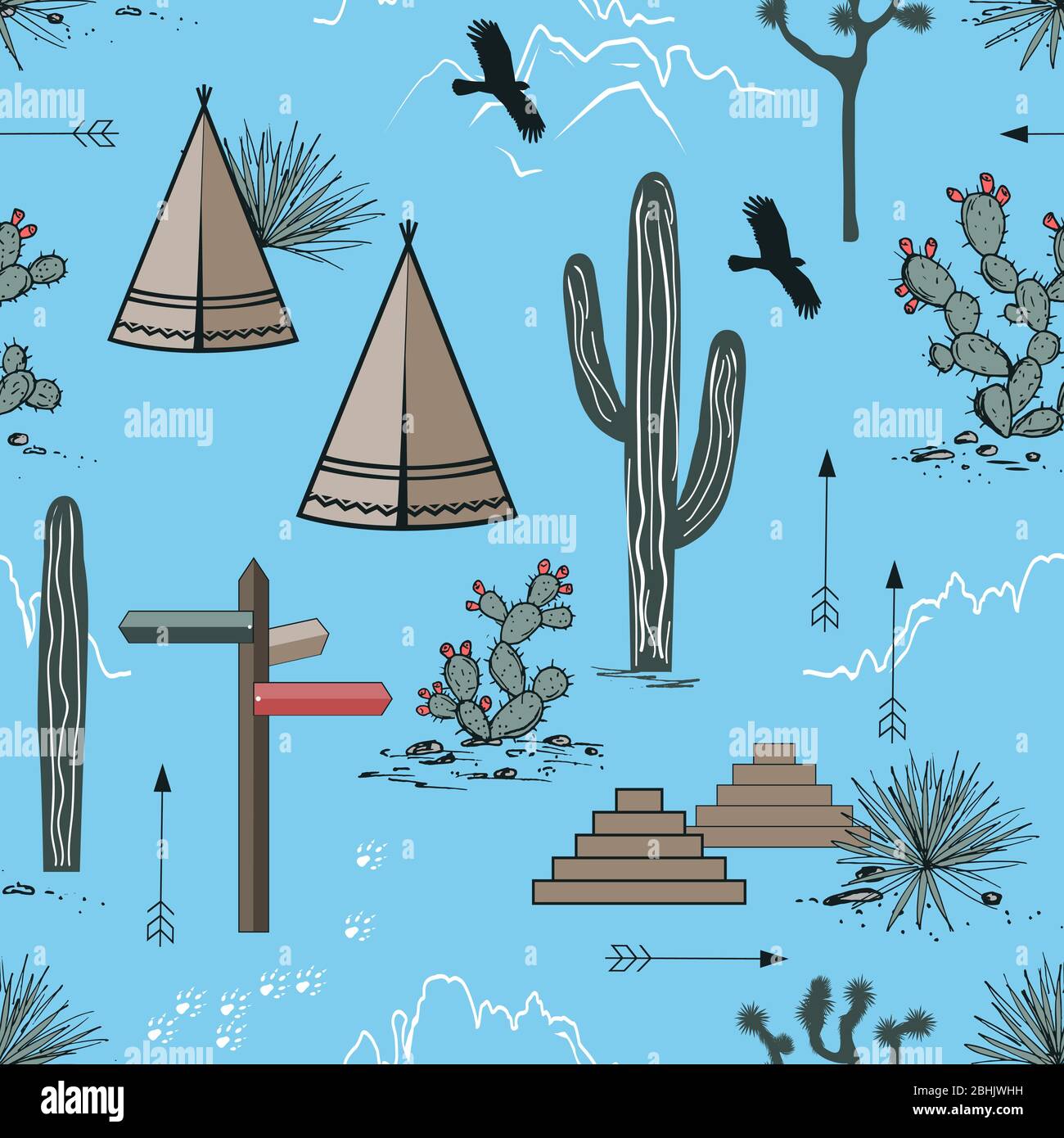 Native landscapes Stock Vector Images - Alamy