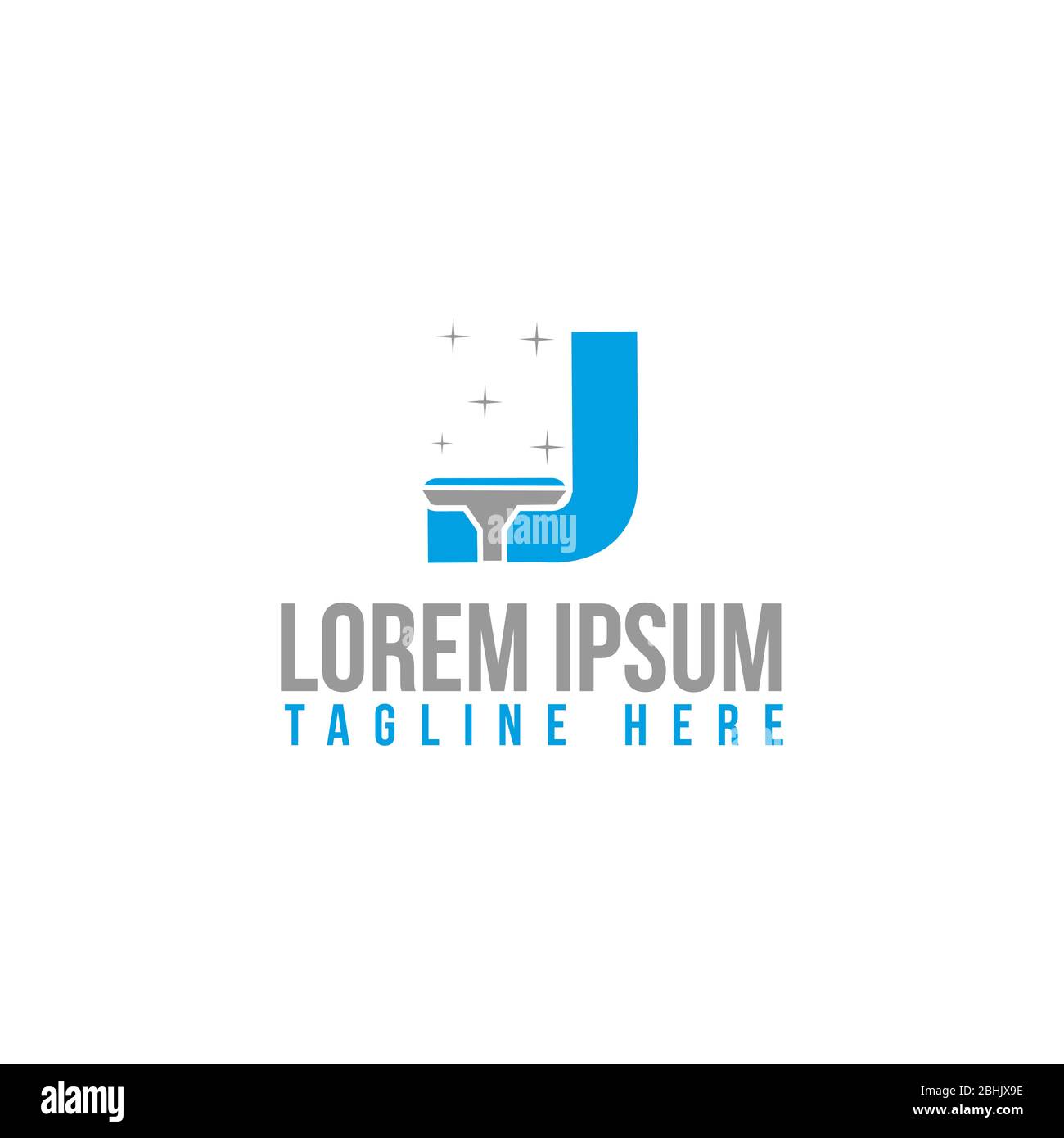 Creative letter J For house cleaning service symbol design. Cleaning ...