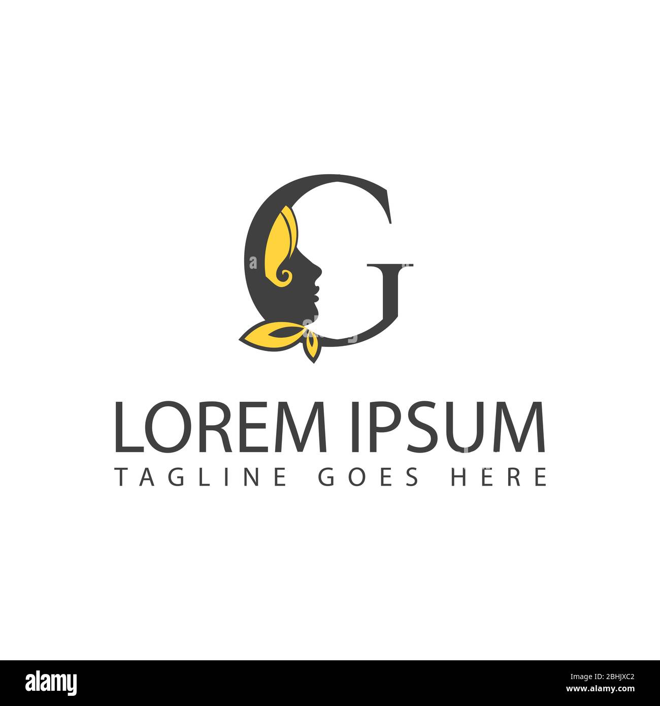 Unique G letter symbol with beutiful women for your best business ...