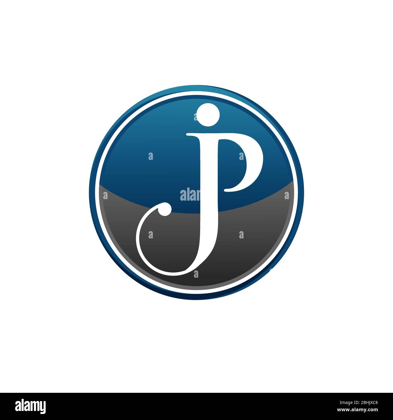 Unique Initial JP letter linked symbol on the white background ...