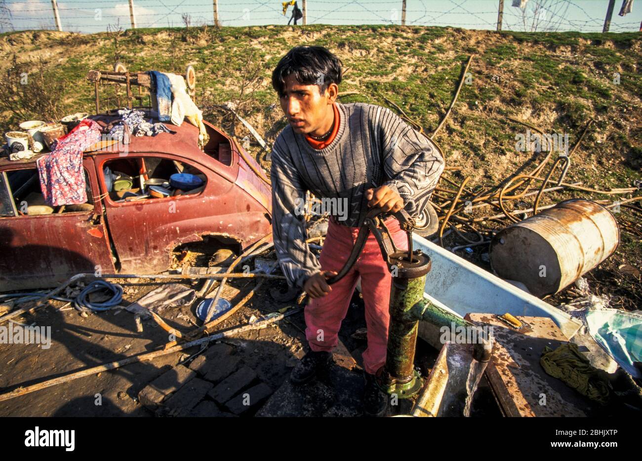 Roma living in squalid conditions at the Vardarishte landfill site by ...