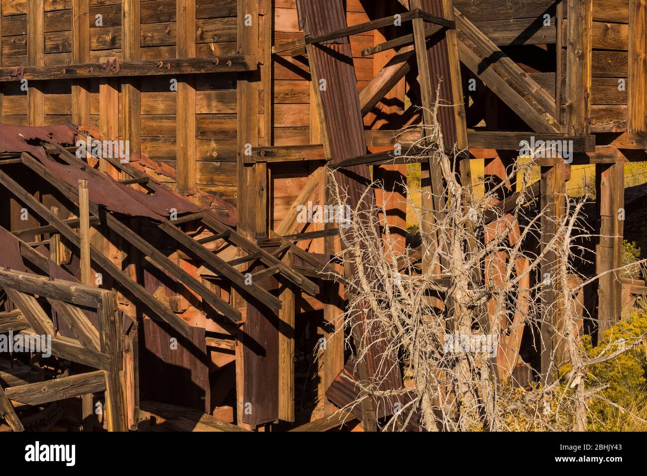 The Pioche Aerial Tramway transported silver ore from the mines to the ...