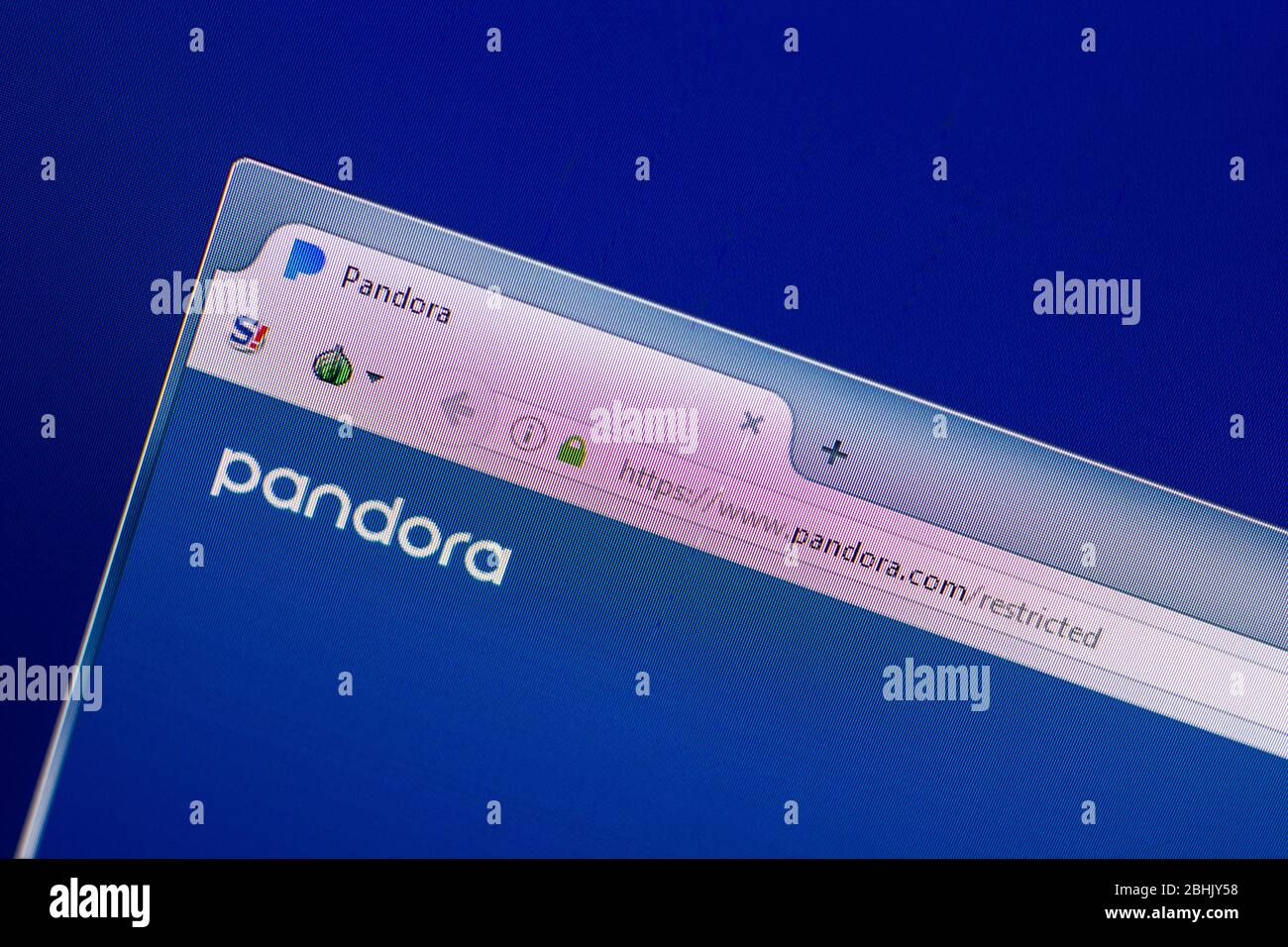 Ryazan, Russia - April 29, 2018: Homepage of Pandora website on the ...